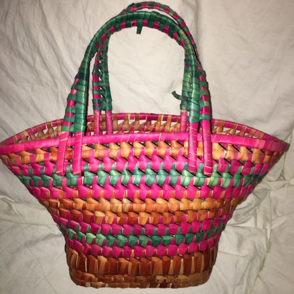 Bags | Multi Color Straw Bag | Poshmark
